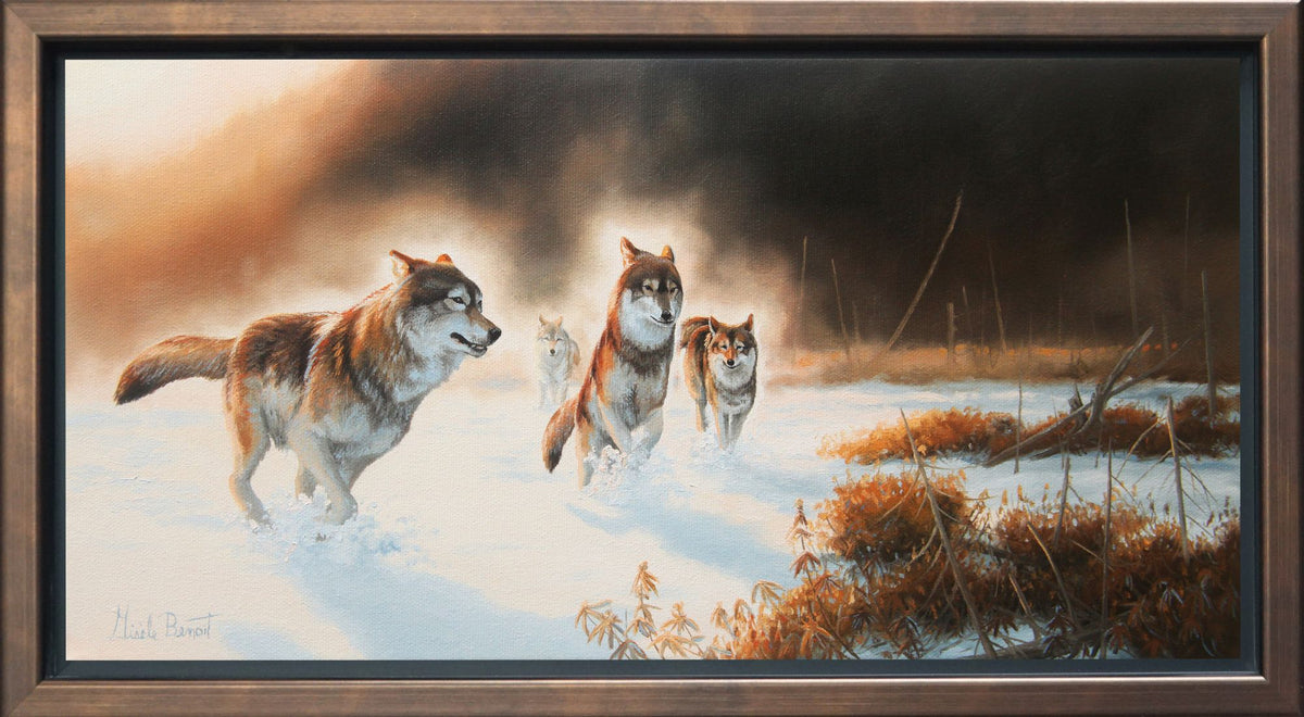 The Muskeg in Winter – Wolves – Société Art et Science pour la Nature